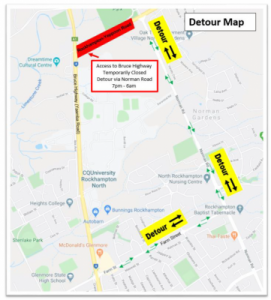 Temporary road closure at Rockhampton - Yeppoon Road and Bruce Highway ...