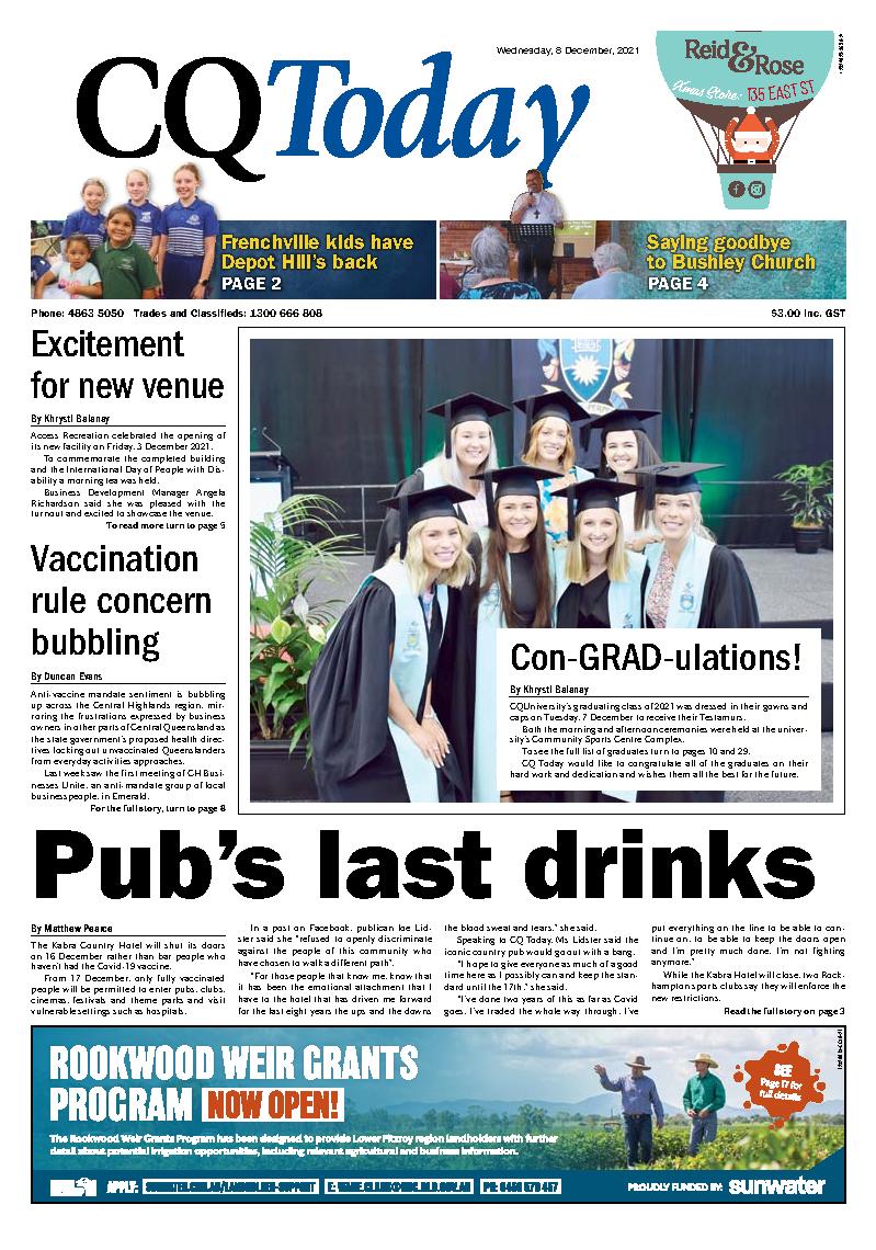CQ Today - 8th December 2021 - Central Queensland Today