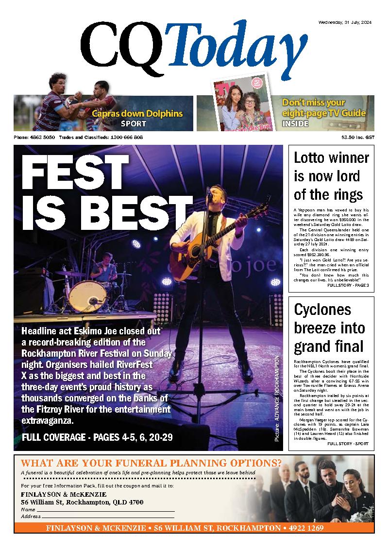 CQ Today Wednesday - 31st July 2024 - Central Queensland Today