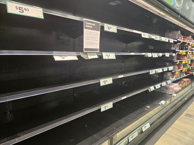 Some supermarket shelves empty due to Cyclone Alfred - Central ...